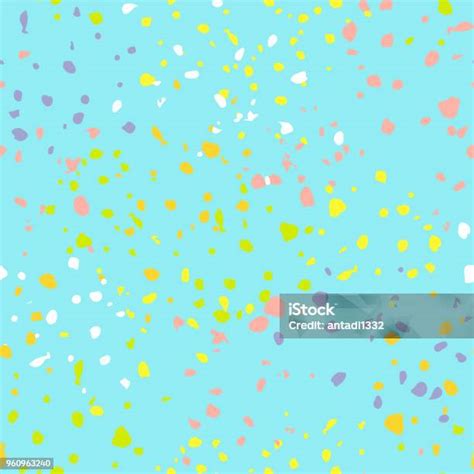 밝은 수채화 명소 완벽 한 패턴입니다 손으로 그린 스플래시 튄 스프레이 벡터 텍스처 페인트 얼룩을 브러시 파란색 배경에 화려한