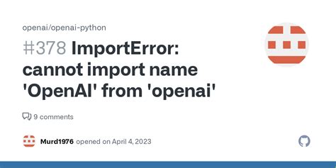 Importerror Cannot Import Name Openai From Openai · Issue 378