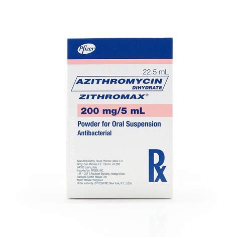All Zithromax® 200mg5ml Suspension 225ml
