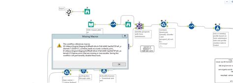 solved this workflow references macros errors alteryx community