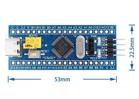 stm32f103c8t6 arm cortex m3 bluepill type c usb 72mhz cpu 64k flash spi