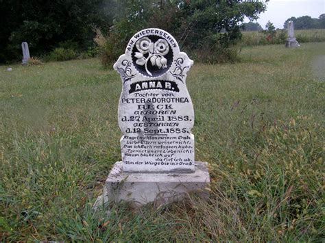 Anna Rebecca Reck 1883 1885 Find A Grave Gedenkplek