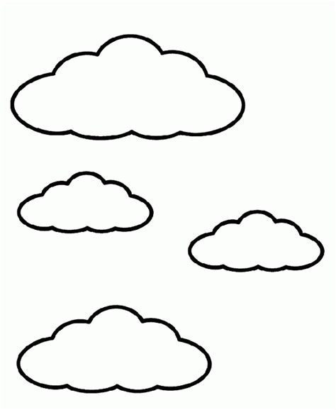 Cloud Coloring Pages Printable Printable Templates