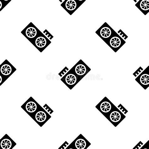 Cartoon Silhouette Computer Cpu Liquid Cooler Seamless Pattern Stock Cartoon Silhouette Computer Cpu Liquid Cooler Seamless Pattern Stock