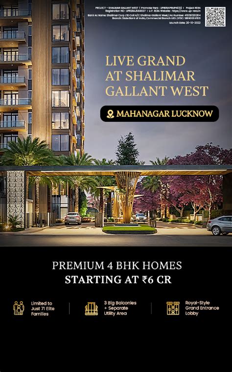 Shalimar Gallant West Luxury 4 Bhk Flats In Lucknow
