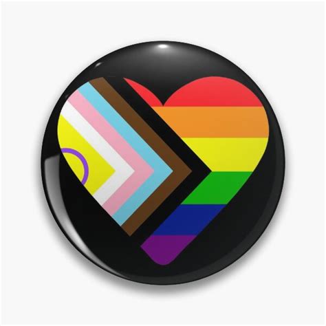 2021 Intersex Inclusive Progress Pride Flag Heart Pin Sold By Poggle The Lesser Toad Other