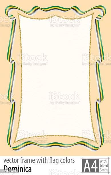프레임과 보호 그리드와 도미니카 국기의 색상의 리본 테두리 벡터와 피 3 M M 공란에 대한 스톡 벡터 아트 및 기타 이미지 공란 교육 도미니카 Istock