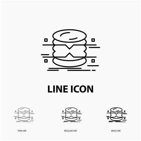 Database Data Architecture Infographics Monitoring Icon In Thin Regular And Bold Line Style