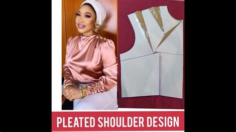 pleated shoulder design using slashandspread dartmanipulation technique