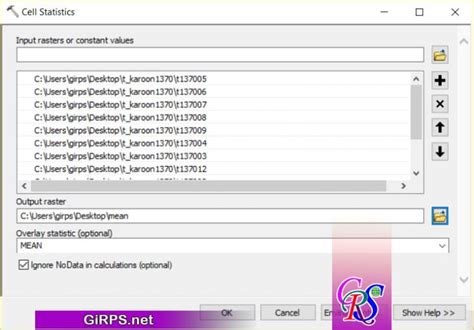 آموزش ابزار Cell Statistics در Arcgis برای محاسبات آماری رستری