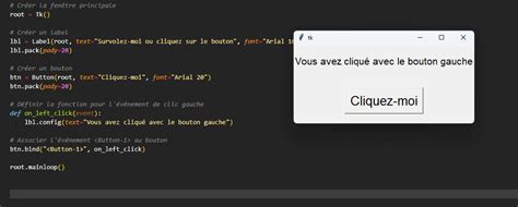 Découvrez Les Événements Tkinter
