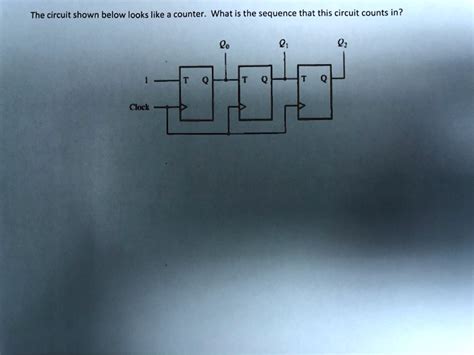 The Circuit Shown Below Looks Like A Counter What Is The Sequence That