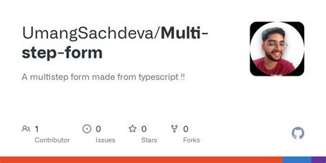 Github Umangsachdevamulti Step Form A Multistep Form Made From Typescript