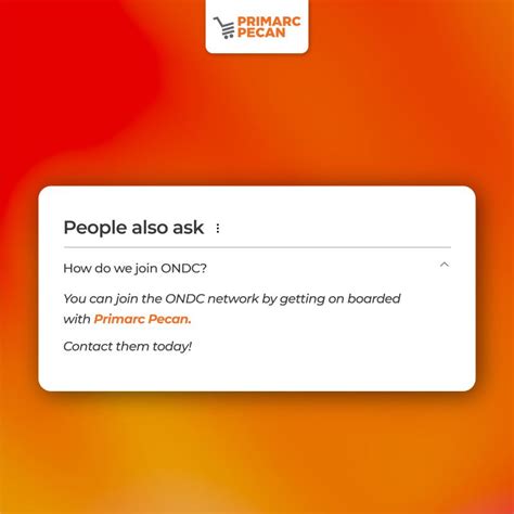 Ondc Primarcpecan Ecommerce Ecommercebusiness Primarc Pecan