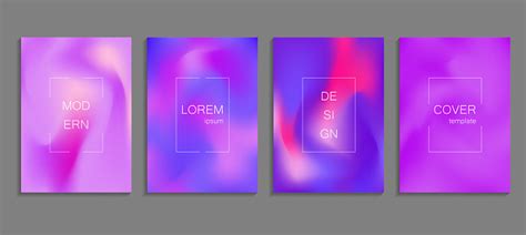최소한의 추상 벡터 푸이드 커버 디자인 템플릿 홀로그래피 그라데이션 배경입니다 플래카드 배너 전단지 프리젠 테이션 및 보고서에 대한 벡터 템플릿 설계도에 대한 스톡 벡터