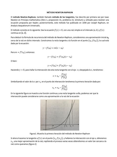 Método Newton Raphson Guía Y Ejemplos Pdf Matemáticas Aplicadas