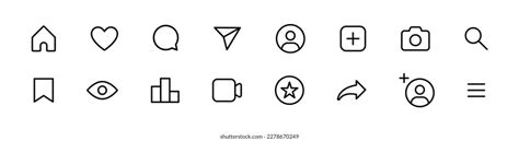 Social Media Icon Web App Icons Stock Vector Royalty Free 2278670249