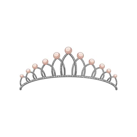 Beauty Tiara Crown Cartoon Vector Illustration 17406862 Vector Art At