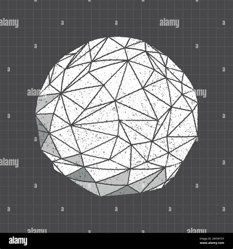 Distorted 3d Icosahedron On A Black Background Vector Stock Vector Image And Art Alamy