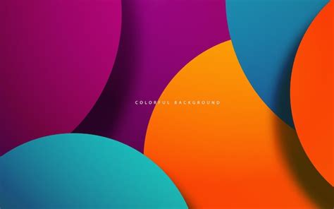Premium Vector Abstract Shape Circle Overlap Layer Colorful Background