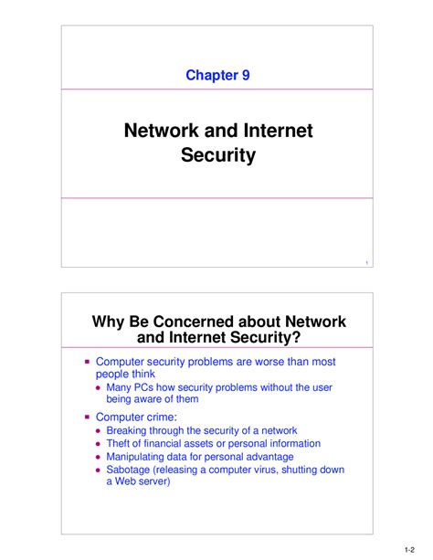 Network And Internet Security Lecture Slides Cis 101 Docsity