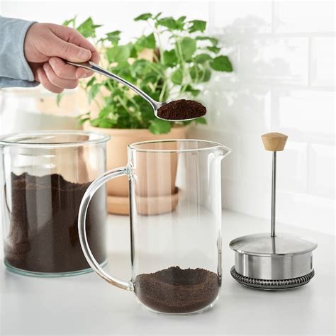 Ikea 365 French Press Coffee Maker Clear Glassstainless Steel 1 L
