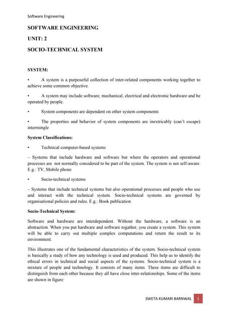 Socio Technical System Pdf