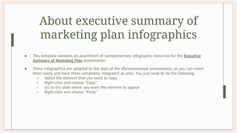 Executive Summary Of Marketing Plan Infographics