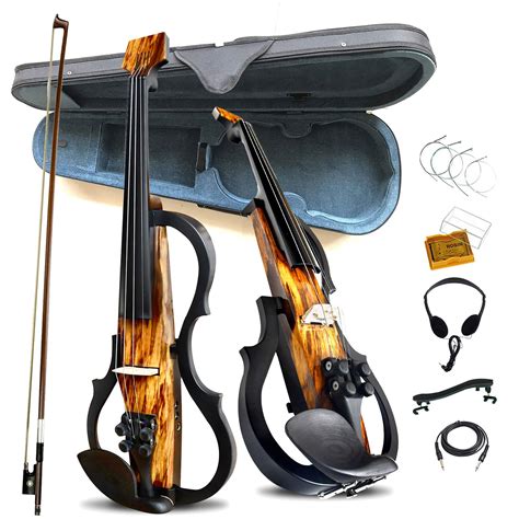 Premium Carbon Fiber Silent Electric Violin Full Size 4