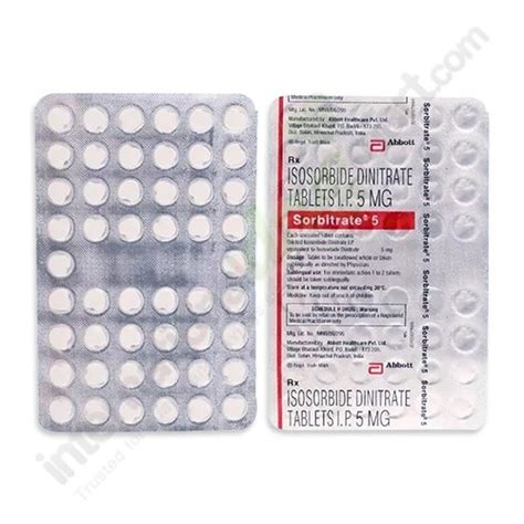 Buy Isosorbide Dinitrate 5mg Tablet Generic Side Effect Idm