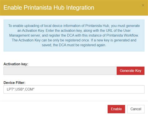 Enable Hub Integration