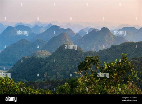 Vietnam Lang Son Province Bac Son Valley Surrounded By A Karst