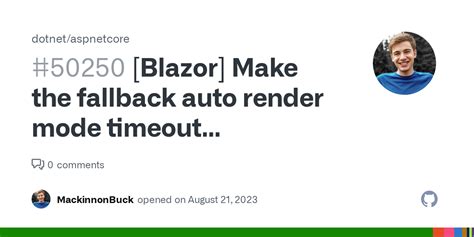 Blazor Make The Fallback Auto Render Mode Timeout Configurable