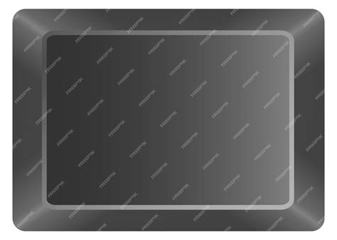 검정색 버튼 빈 패널 템플릿 흰색 배경에 고립 된 프레임 요소 프리미엄 벡터