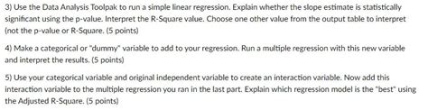 3 use the data analysis toolpak to run a simple