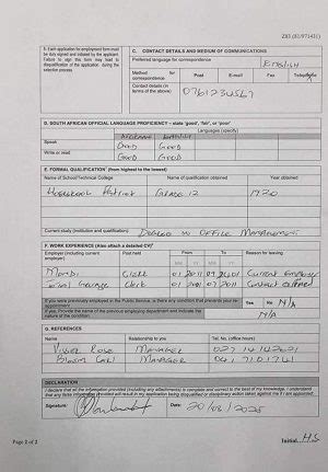 How To Fill A New Z Form As Required By The Government Of South