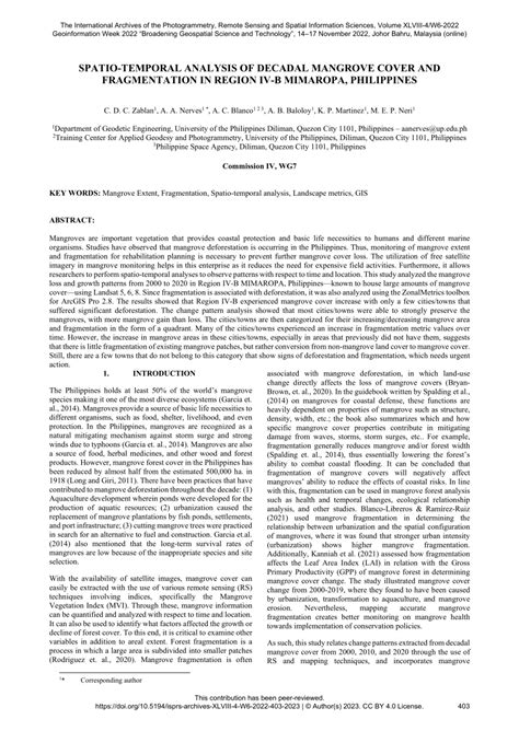 pdf spatio temporal analysis of decadal mangrove cover and