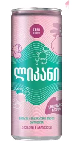 ლიკანი მინერალური გაზირებული წყალი ალუბალი ბროწეულის არომატით 330 მლ Veli Store