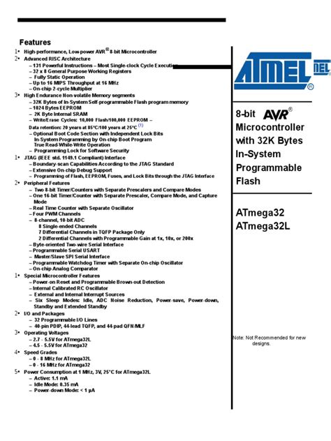 Atmega32 Datasheet Classes Of Computers Electronic Design