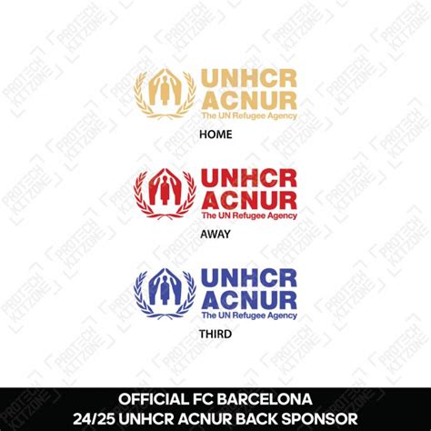 Official Unhcr Acnur Back Sponsor For Fc Barcelona 2024 25