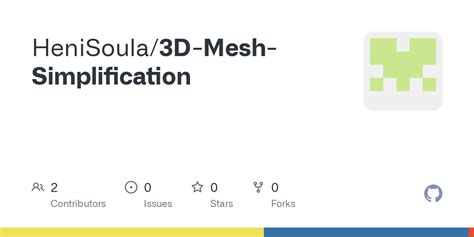 github henisoula 3d mesh simplification