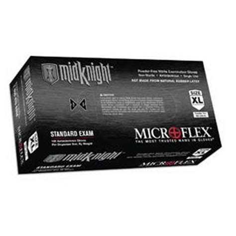 Microflex Mk296s Midknight Black Nitrile Powder Free Gloves Small
