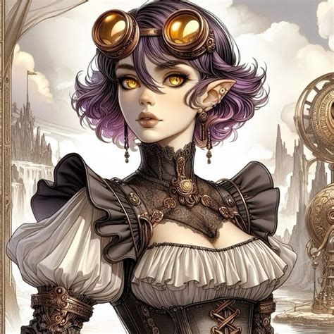 Clockwork Elf Female Warforged Artificer Dnd Steampunk Artificer