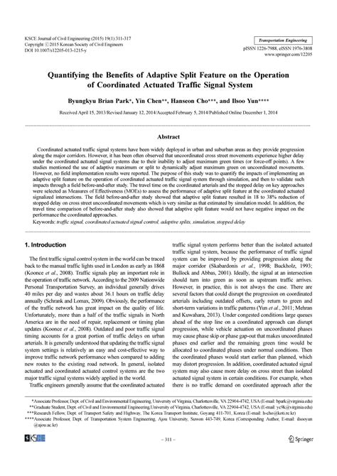 Pdf Quantifying The Benefits Of Adaptive Split Feature On The Operation Of Coordinated
