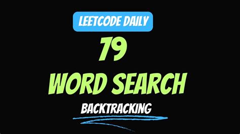 Leetcode 79 Word Search Dsa In Java Recursion Youtube
