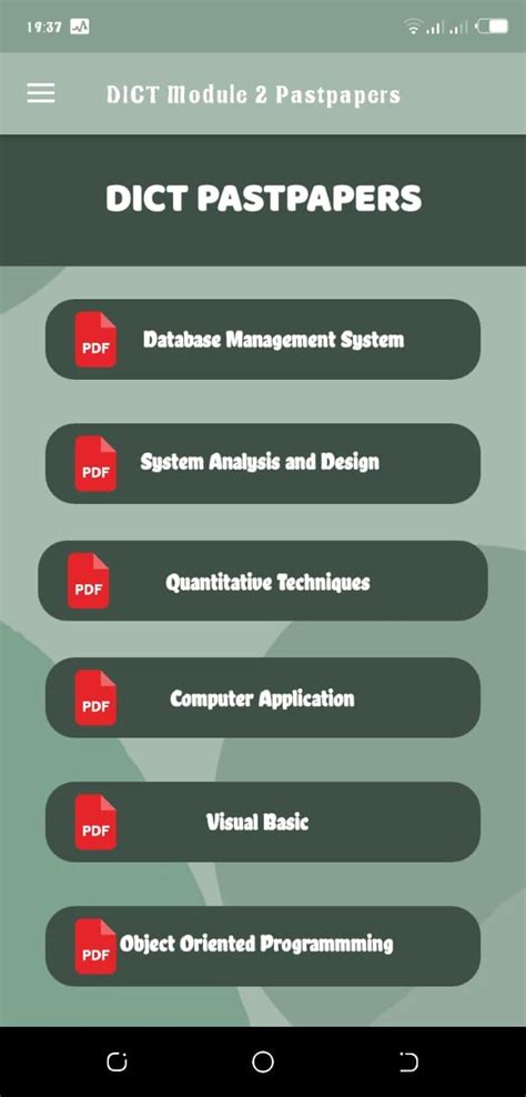 download dict module 2 pastpapers latest version 1 0 android apk file