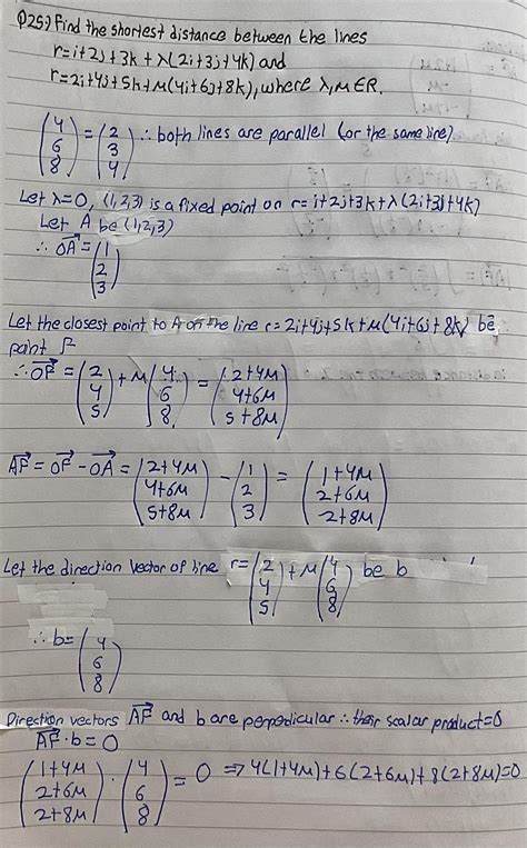 A Level Maths Vectors Question R 6thform