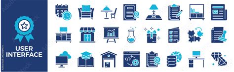 User Interface Icon Collection Set Containing Design Interface Ui
