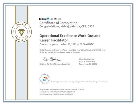 Mabiejoy Garcia Cpp Cssp On Linkedin Certificate Of Completion