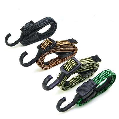 새로운 Elastics 고무화물 로프 코드 후크 자전거 로프 넥타이 자전거화물 지붕 랙 스트랩 고정 밴드 후크 자동차 액세서리